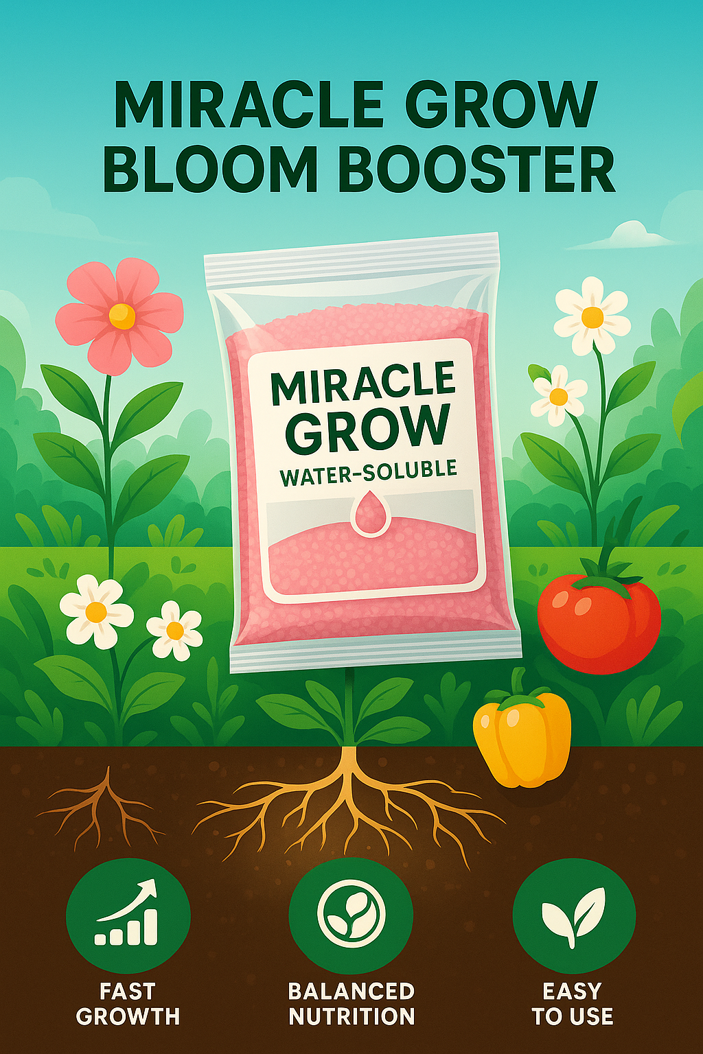 Miracle Grow Bloom Booster Fertilizer – For Fruits, Vegetables, Flower ...